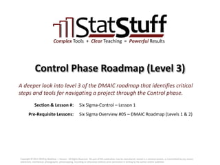 Control Phase Roadmap (Level 3) | PPT