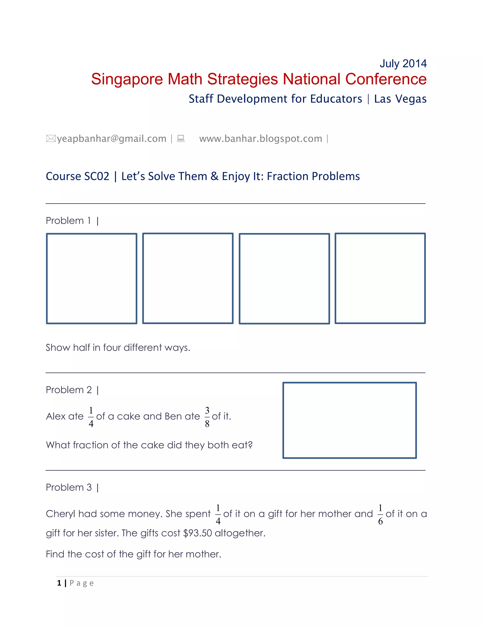 Sc02 fraction problems | PDF