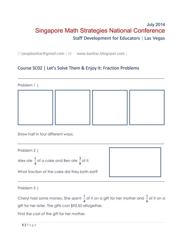 Sc02 fraction problems | PDF
