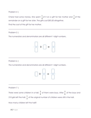 Sc02 fraction problems | PDF