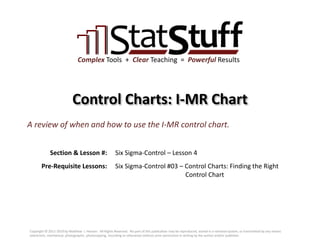 Control Charts: I-MR Chart | PPTX