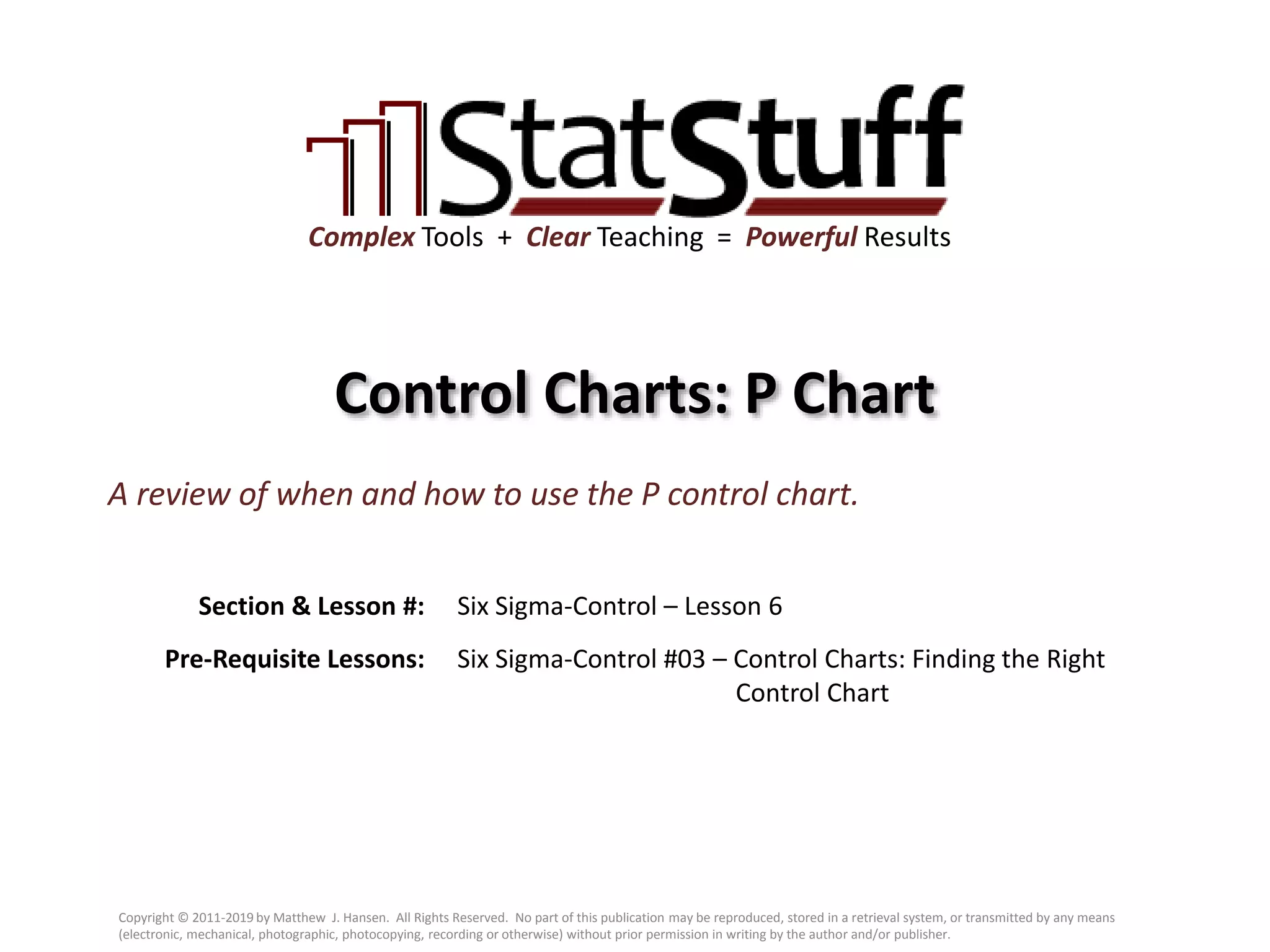 Control Charts: P Chart | PPTX