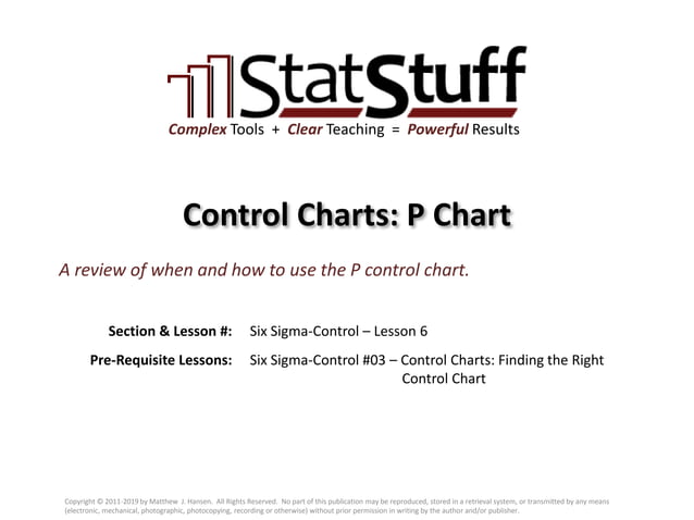 Control Charts: P Chart | PPTX