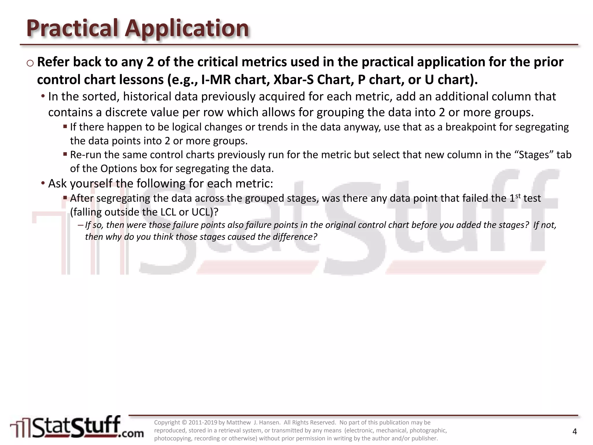 Control Charts: Recalculating Control Limits | PPTX