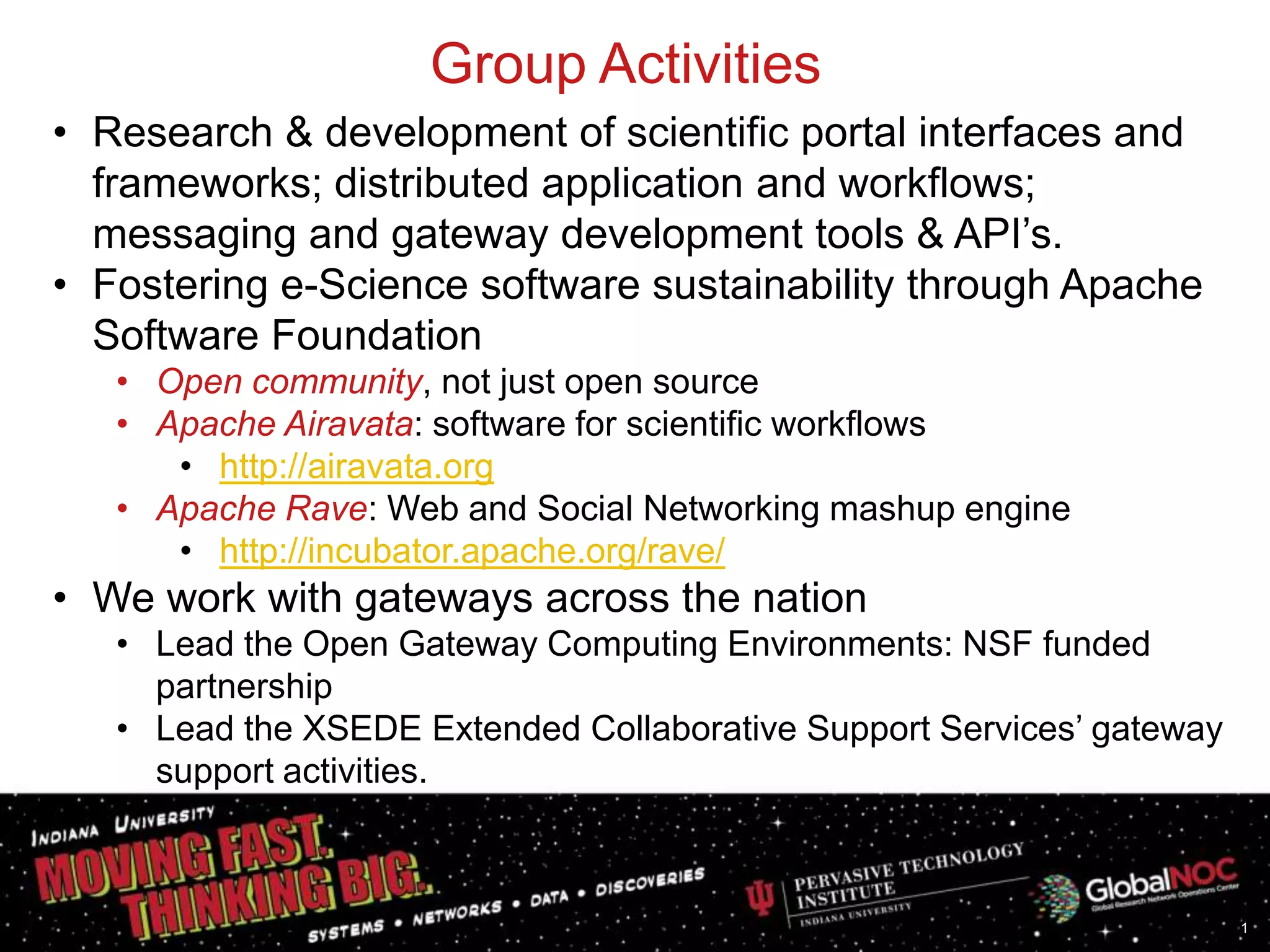 SC11 Science Gateway Group Overview | PPTX | Programming Languages | Computing