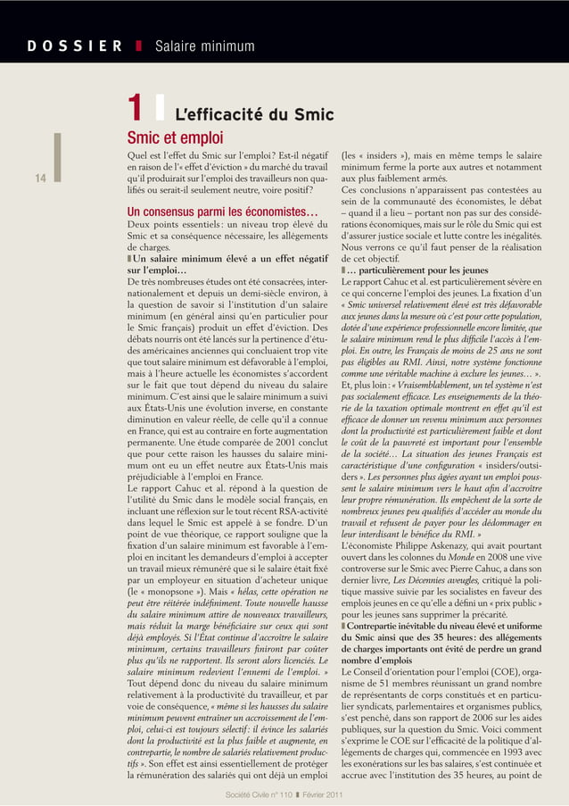 A quoi sert le Smic ? | PDF