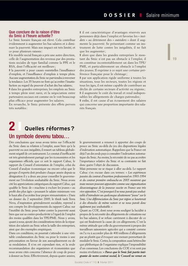 A quoi sert le Smic ? | PDF