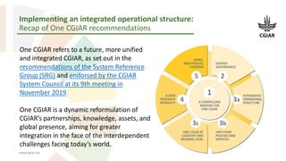 Progress towards One CGIAR | PPT