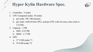SC23 : NCHC Hyper Kylin Cloud Platform | PPT