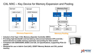 Montage: MXC Memory Controller for Expansion & Pooling | PPTX