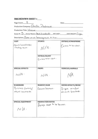 Shot Breakdown Sheet | PDF