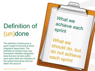 Integration testing in Scaled agile projects | PPT