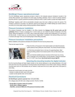 SkidWeigh Classic | PDF