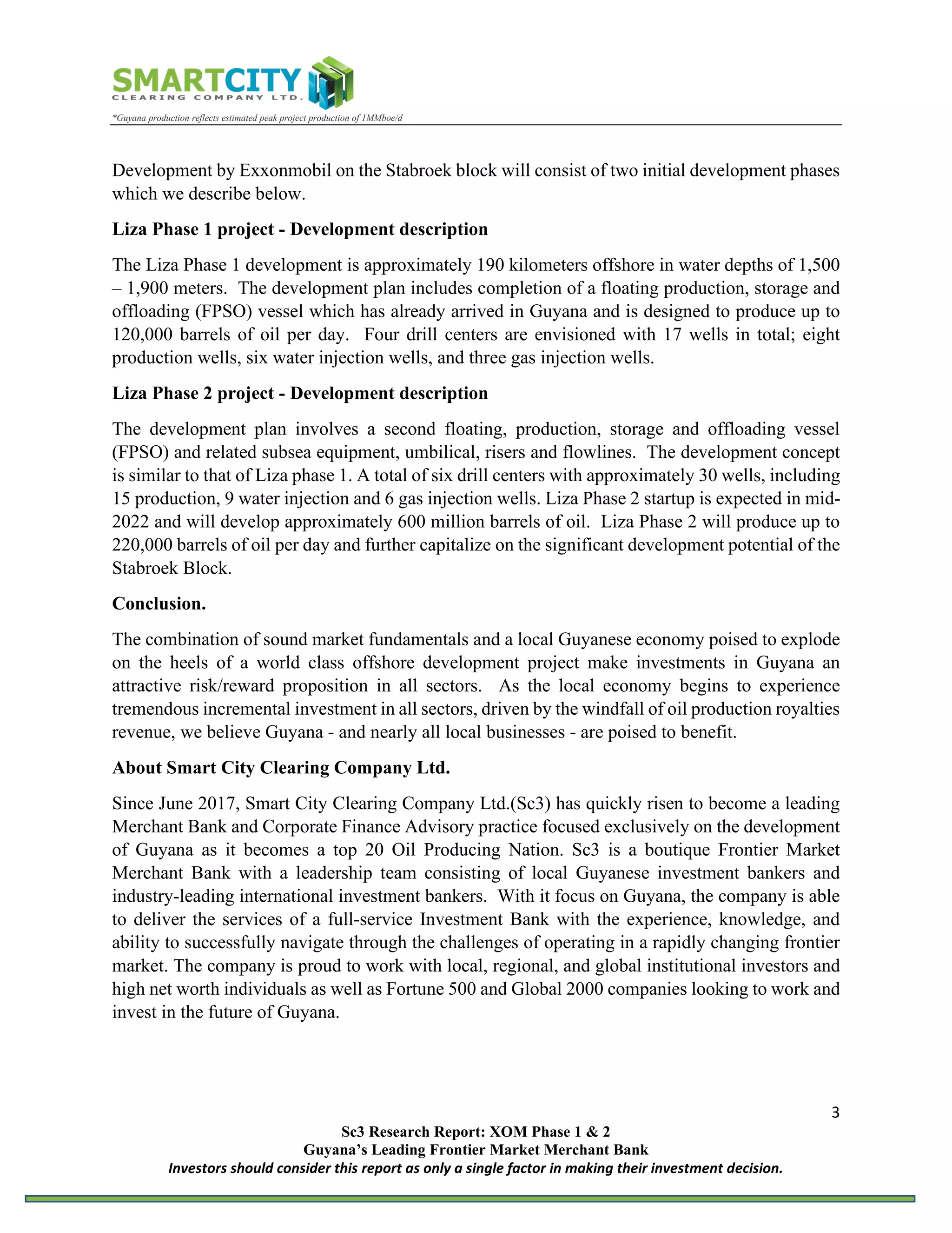 Sc3 Guyana XOM Liza Phase 1 & 2 Market Report | PDF