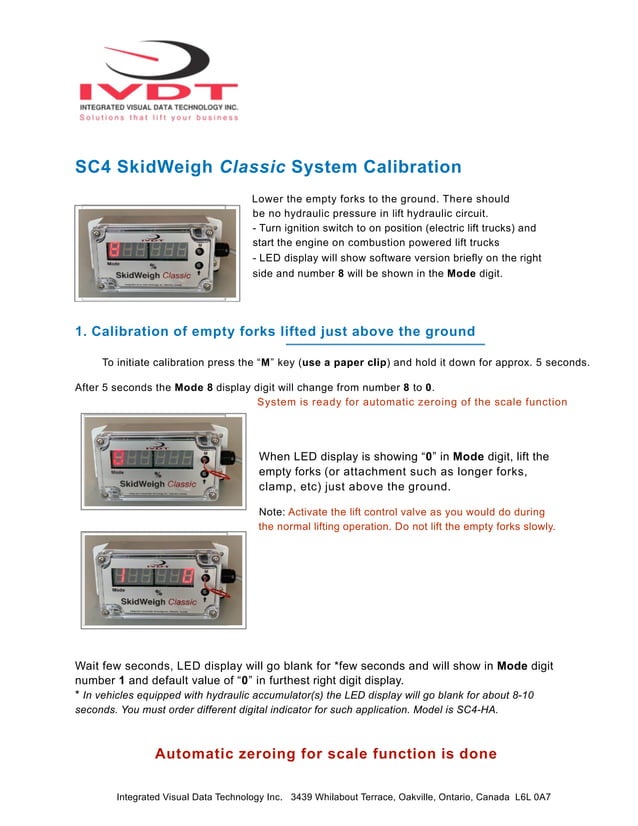 SkidWeigh Classic SC4 | PDF