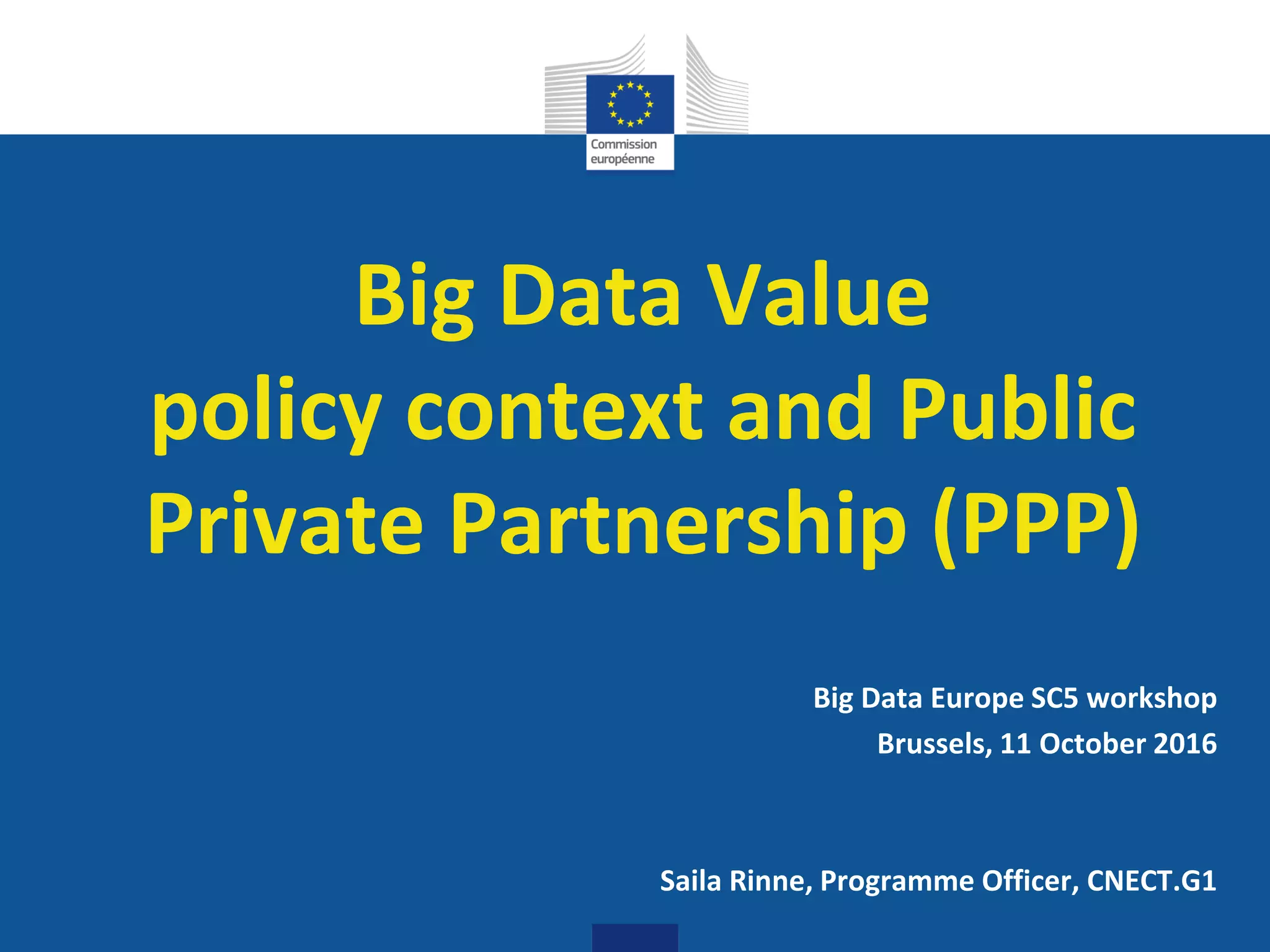 Big data value policy context and public private partnership | PDF ...