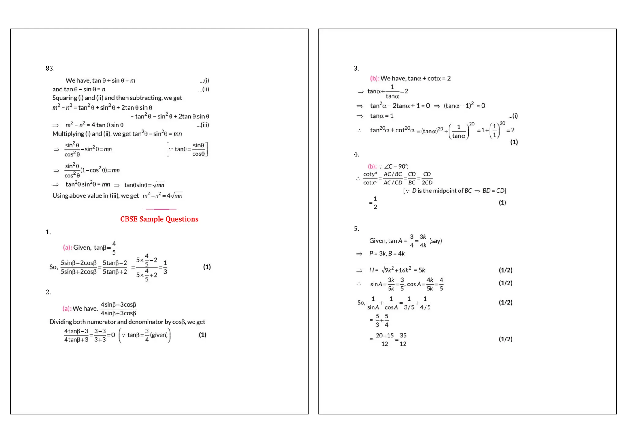 Trigonometry class 10th PYQ 2025 board exam.pdf
