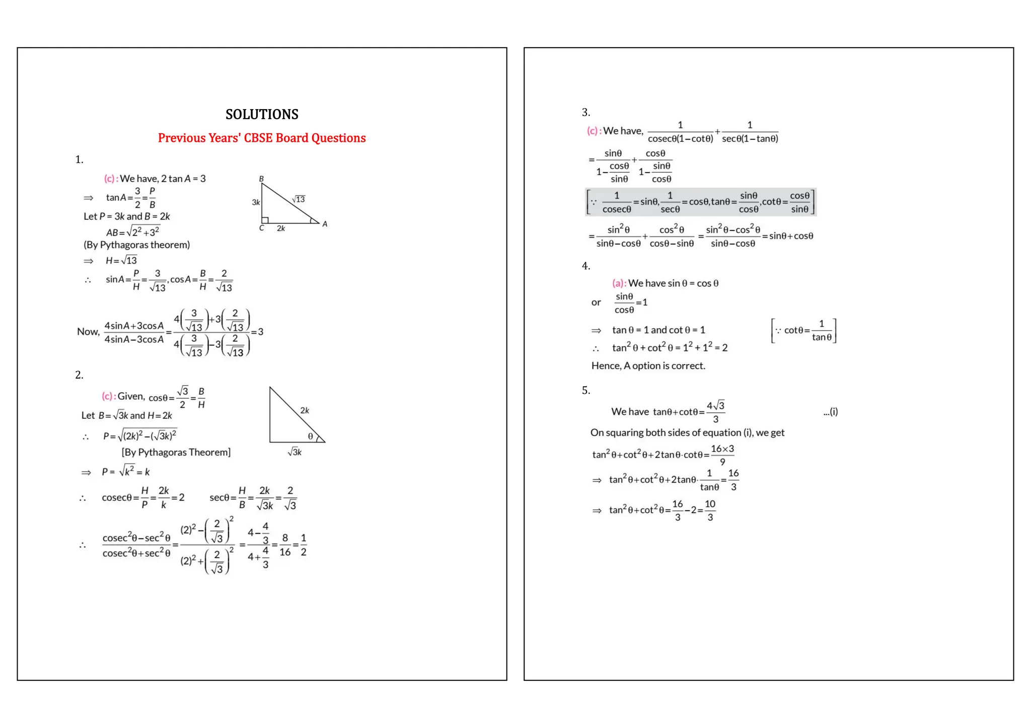 Trigonometry class 10th PYQ 2025 board exam.pdf