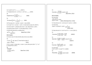 Trigonometry class 10th PYQ 2025 board exam.pdf