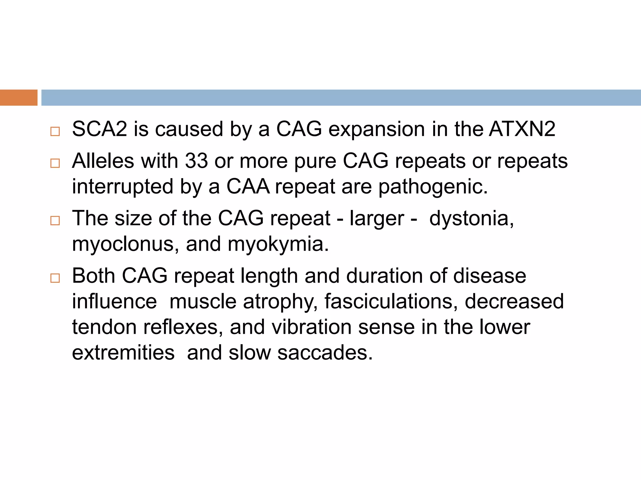 Spinocerebellar ataxia | PPTX