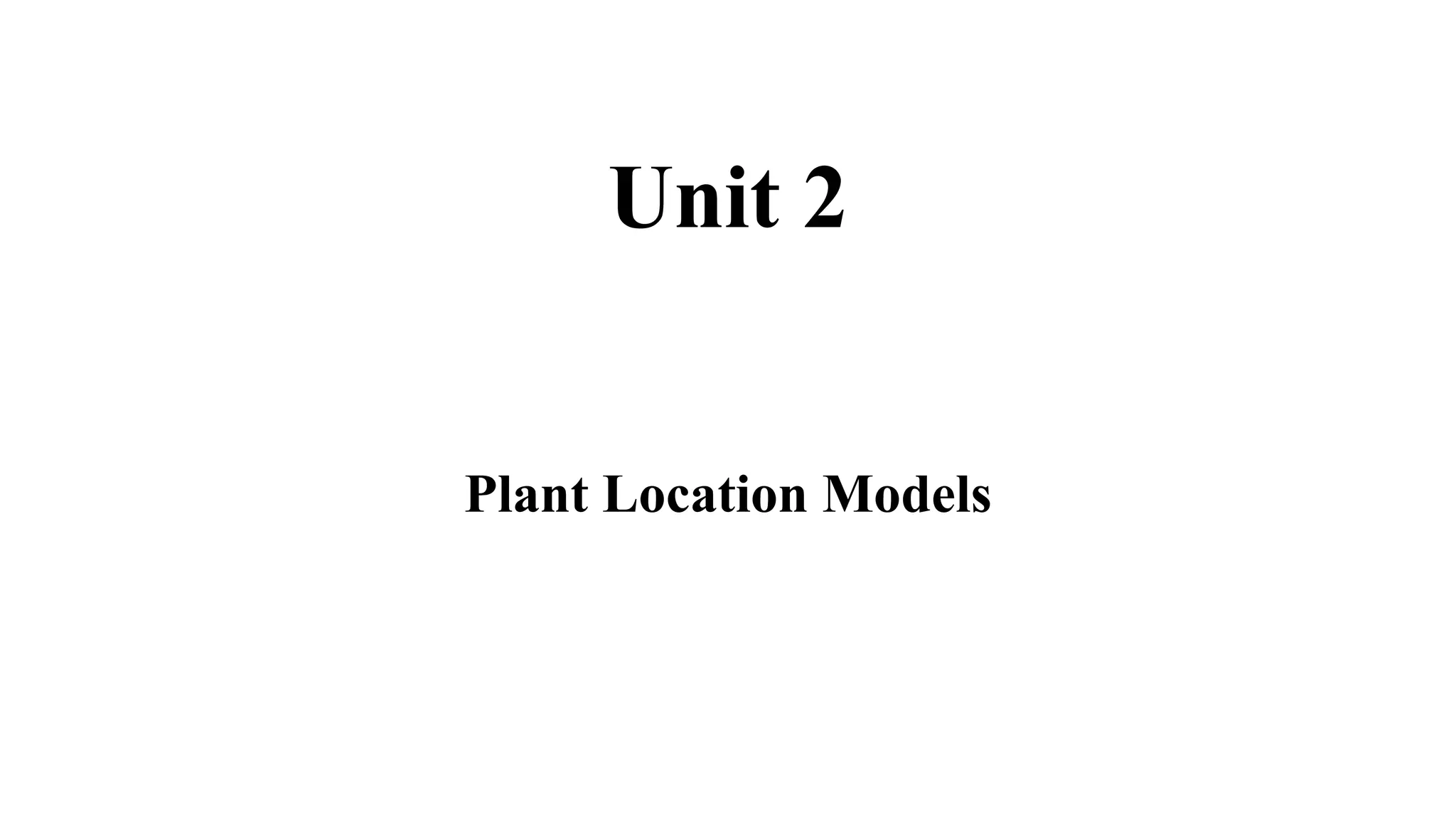 Plant location problems | PDF