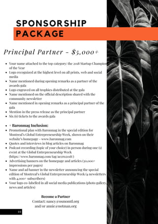 Startup Community Awards 2018 partnership package_eng | PDF