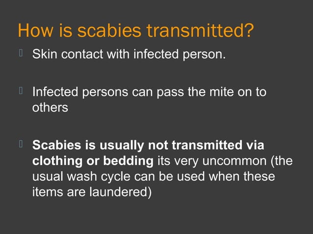 Scabies | PPT | Infectious Diseases | Diseases and Conditions
