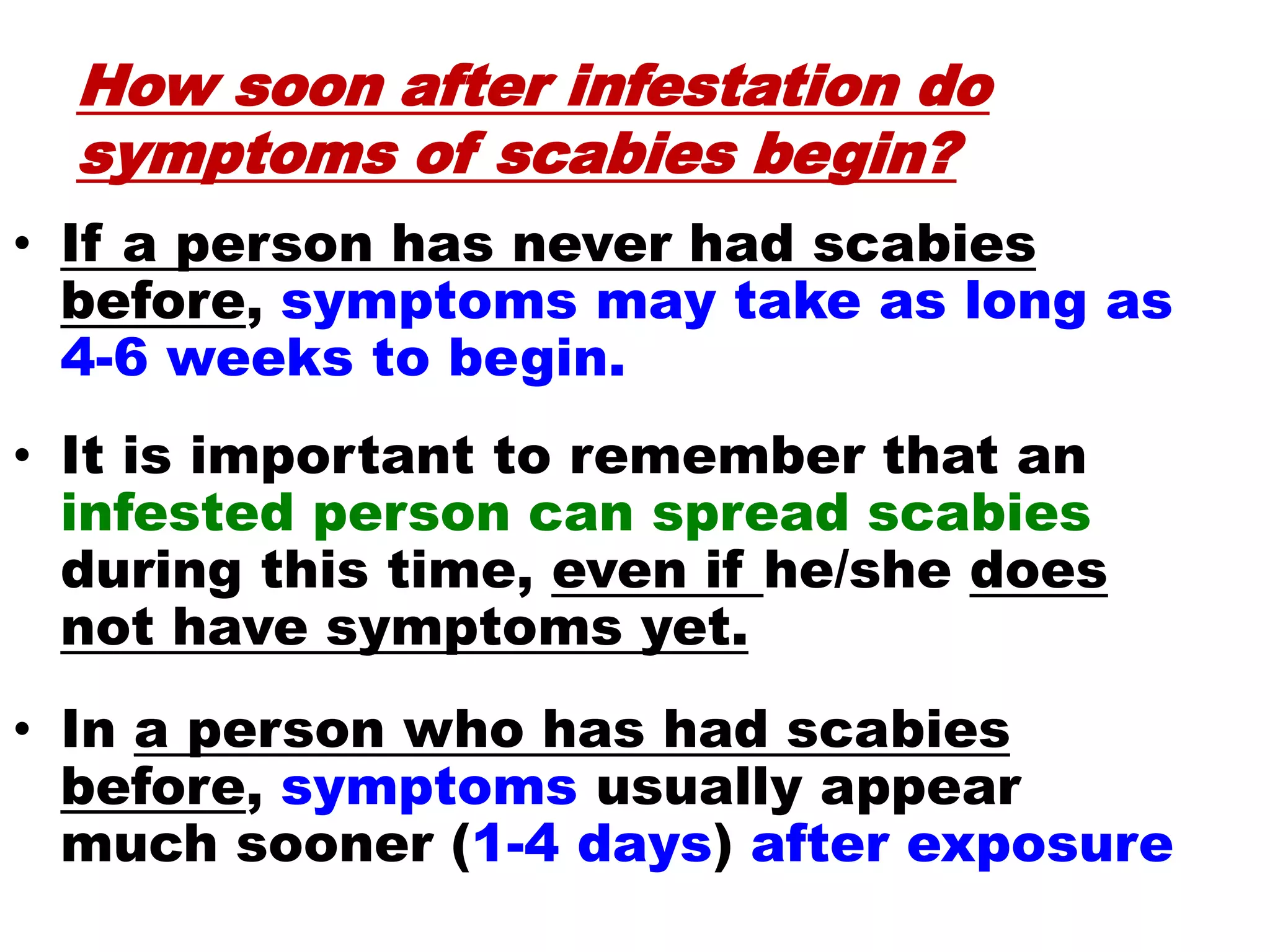 Scabies | PPTX | Skin and Dermatology | Diseases and Conditions