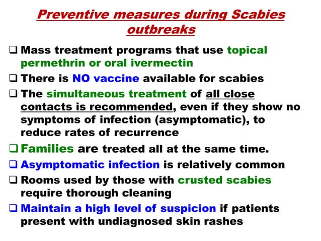 Scabies | PPTX | Skin and Dermatology | Diseases and Conditions