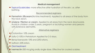 SCABIES as skin disease in adults and children | PPTX