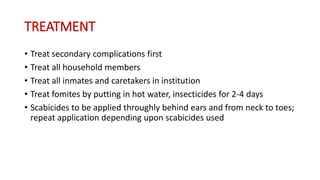 Scabies and pediculosis | PPTX