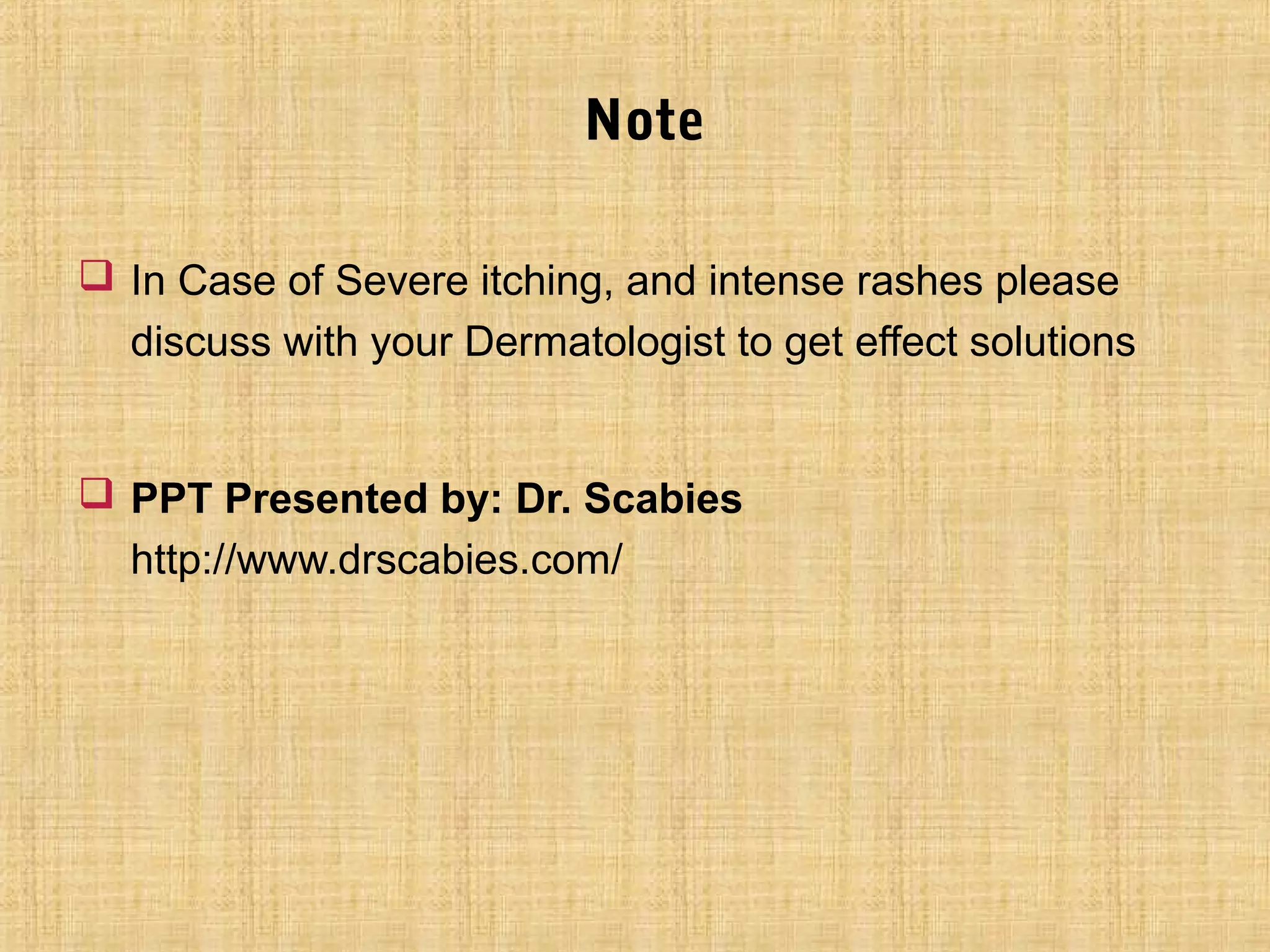 Scabies Life cycle, Diagnosis & Treatment | PPT