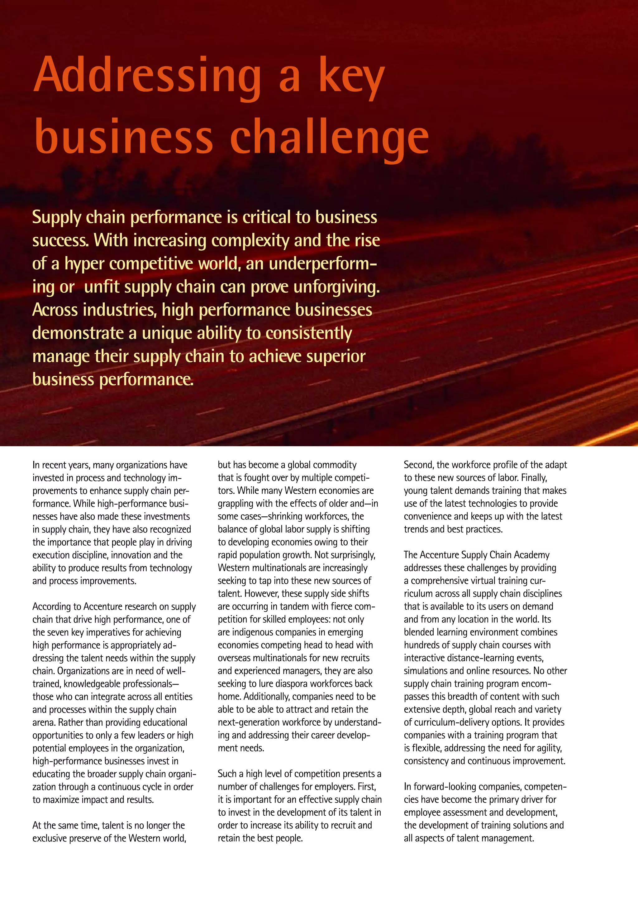 Accenture Supply Chain Academy | PDF