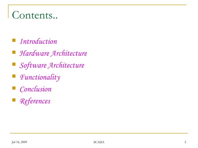 Scada | PPT | Databases | Computer Software and Applications