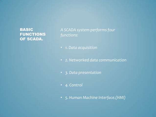 an introduction to scada. | PPTX