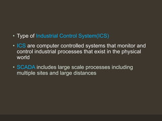 SCADA a complete overview | PPTX | Operating Systems | Computer ...
