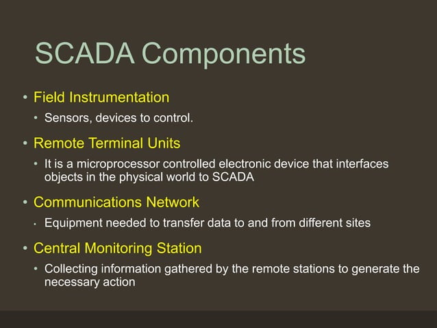 SCADA a complete overview | PPTX | Operating Systems | Computer Software and Applications