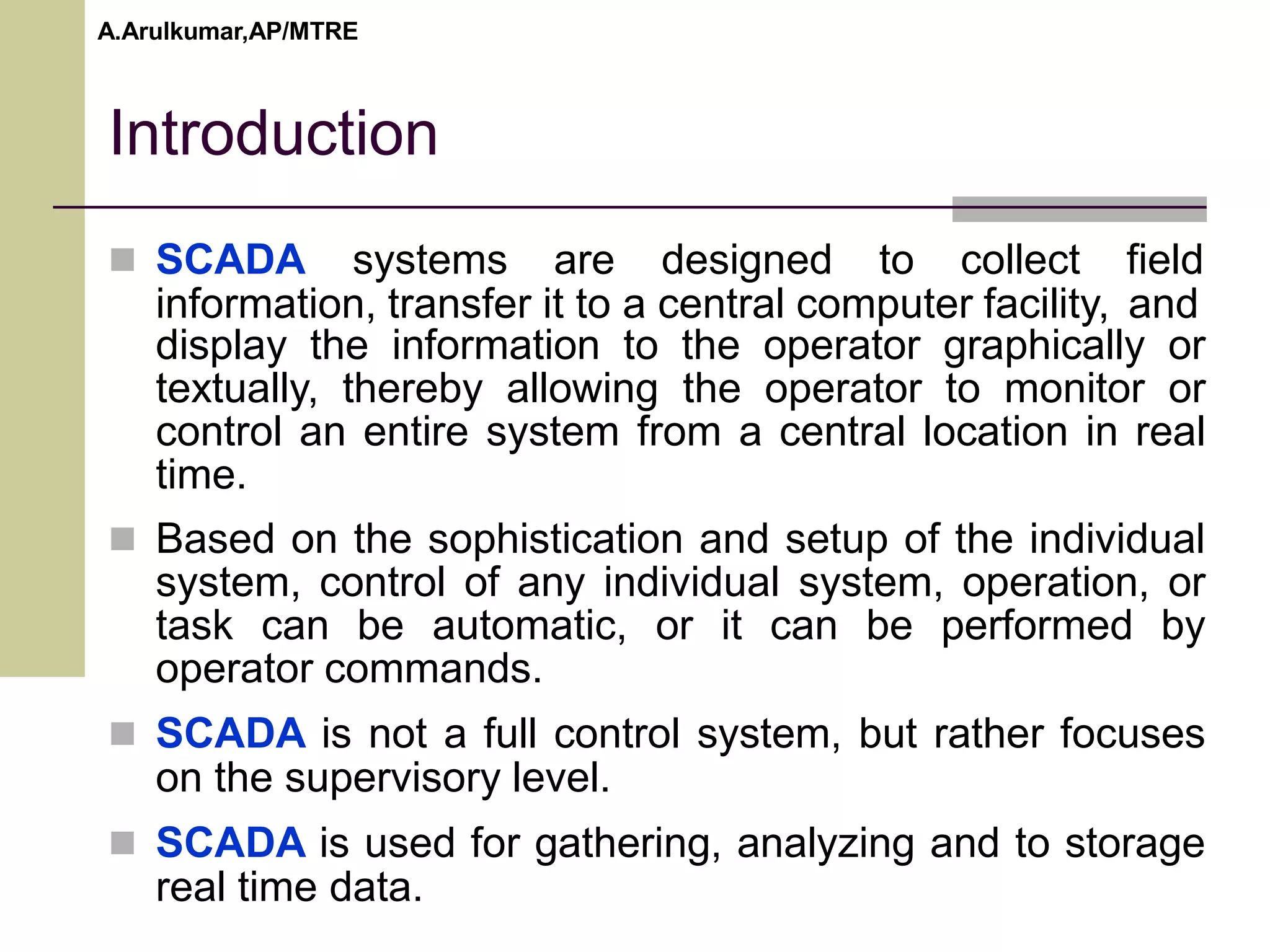 Scada | PPTX | Operating Systems | Computer Software and Applications