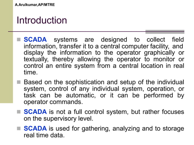 Scada | PPTX | Operating Systems | Computer Software and Applications