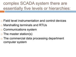 SCADA.pptx supervisory control and data aquasition | PPTX