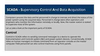 Supervisory control and Data Acquisition -PSOC - EE3602 | PPTX