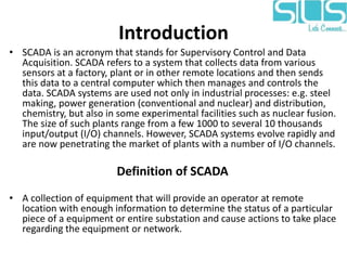 Scada-PPT 1.pptx | Operating Systems | Computer Software and Applications