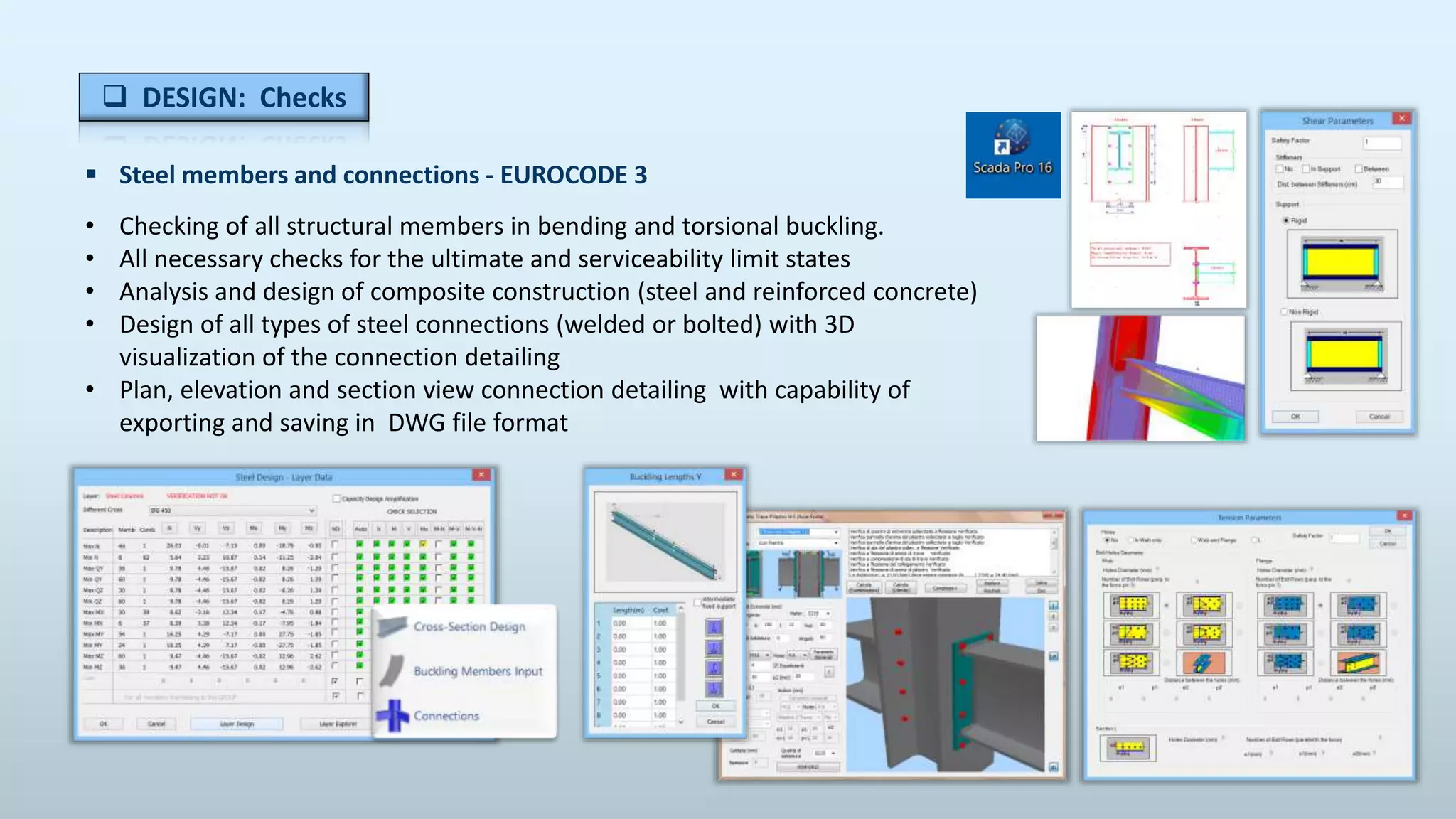 Structural Computer Aided Design and Analysis Professional SCADA Pro 16 | PPTX | Desktop ...