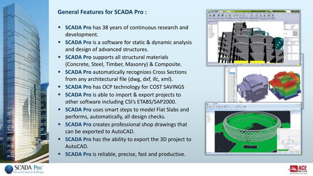 Structural Computer Aided Design and Analysis Professional SCADA Pro 16 ...