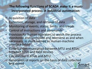 Scada and its Role in Industrial Automation | PPT