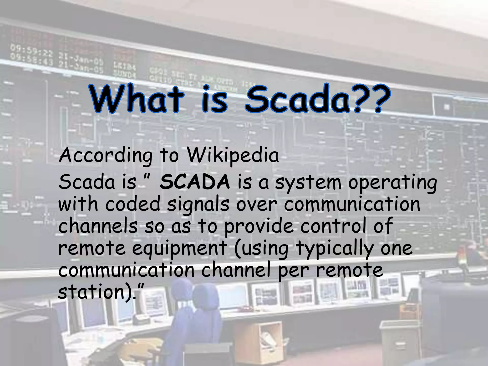 Scada and power system automation | PPTX