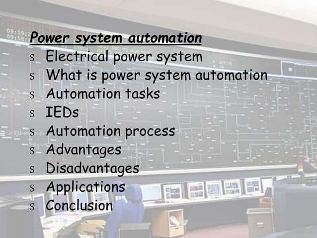 Scada and power system automation | PPTX