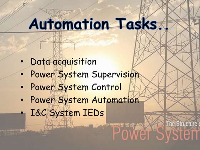 Scada and power system automation | PPTX