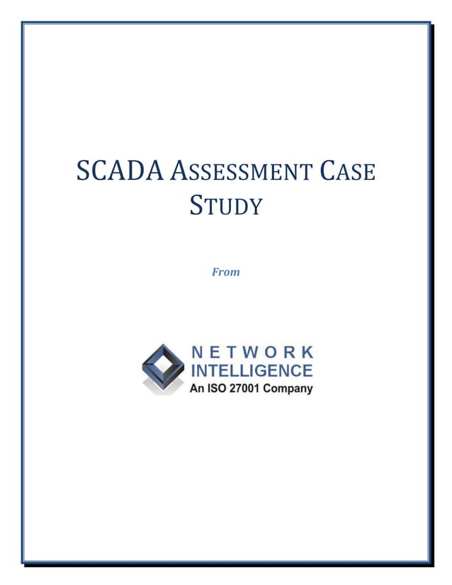 Scada assessment case study | PDF | Operating Systems | Computer Software and Applications