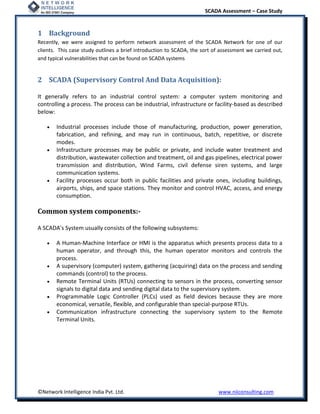 Scada assessment case study | PDF
